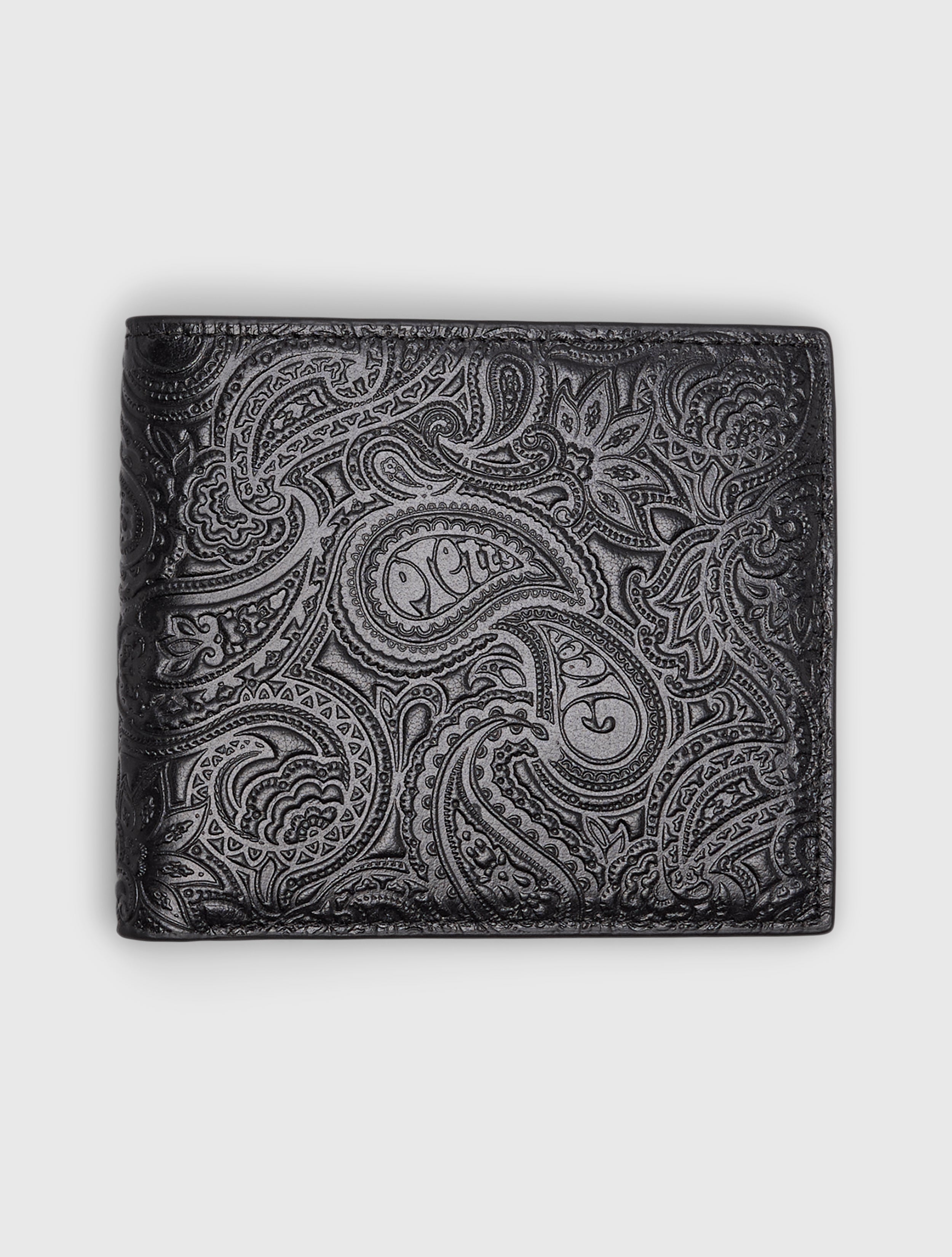 Black 15th Anniversary Debossed Leather Wallet – Pretty Green Store
