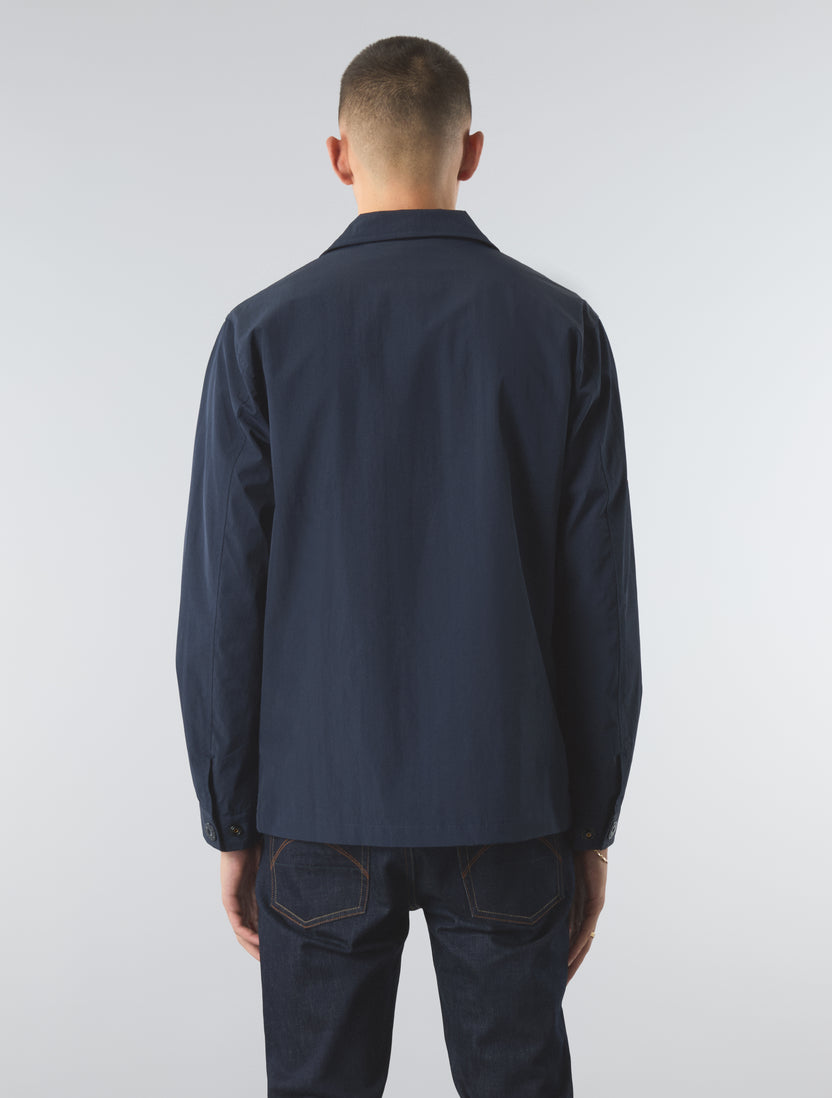Navy Live Forever Zip Up Overshirt – Pretty Green Store