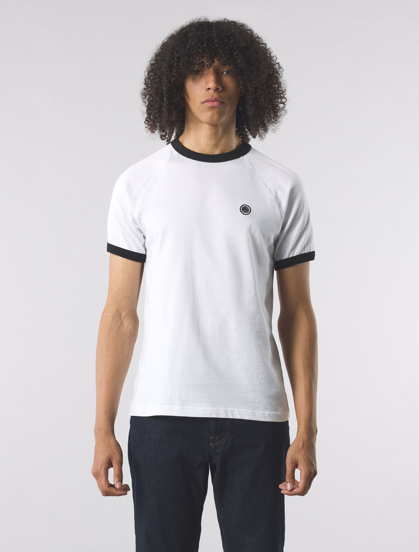 White Boston Ringer T-shirt – Pretty Green Store